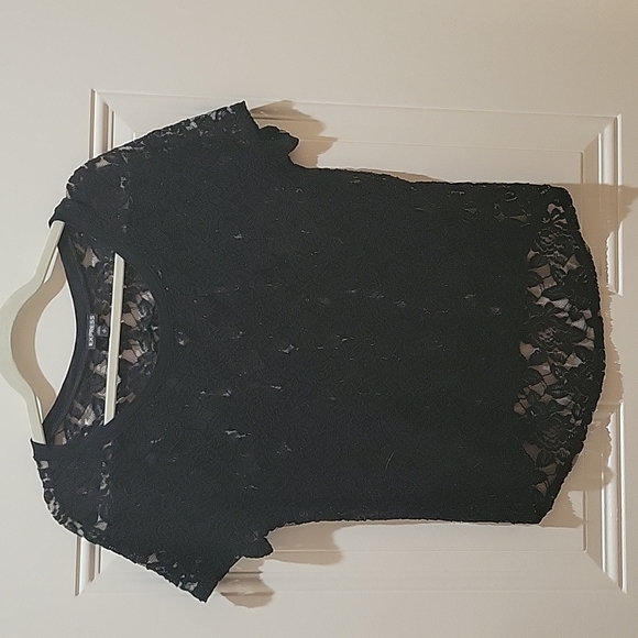 Express | Tops | Small Express Black Lace Top | Poshmark